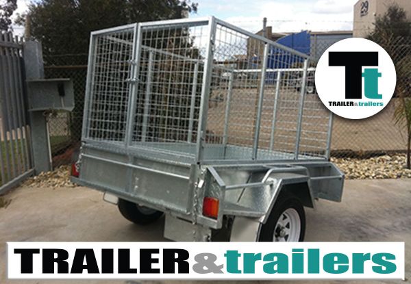 6x4 Single Axle Galvanised 2 Ft Cage Tipper Trailers for Sale