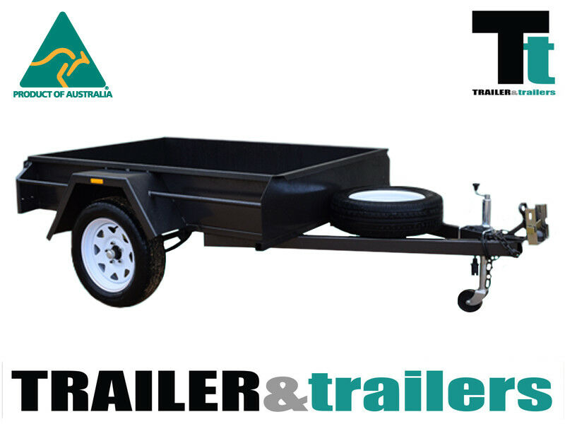 7x5 Single Axle | Medium Duty | Fixed Front | Checker Plate Floor | Box ...