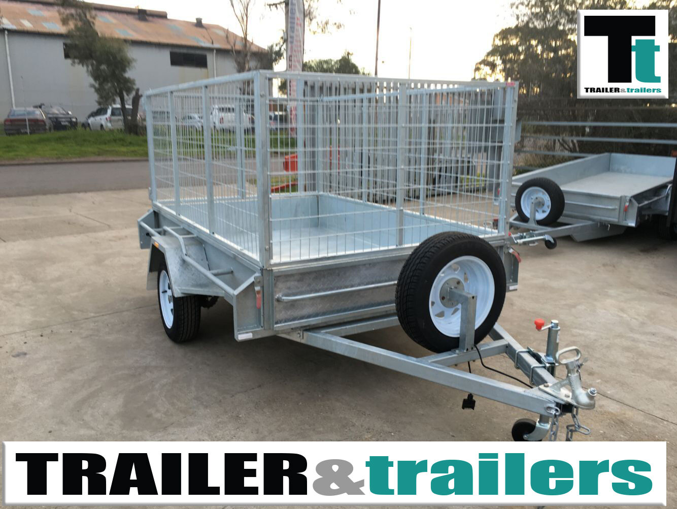 7x5 Single Axle 3 Ft Cage Heavy Duty Galvanised Trailer for Sale ...