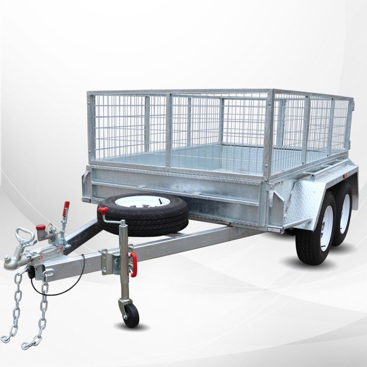 8x5 Australian Galvanised Tandem Heavy Duty 2ft Cage Trailer