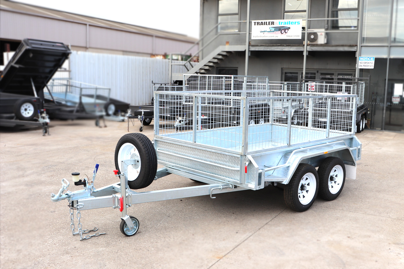 8x5 Tandem Axle | 2 Ft Cage Heavy Duty Galvanised Trailer for Sale ...
