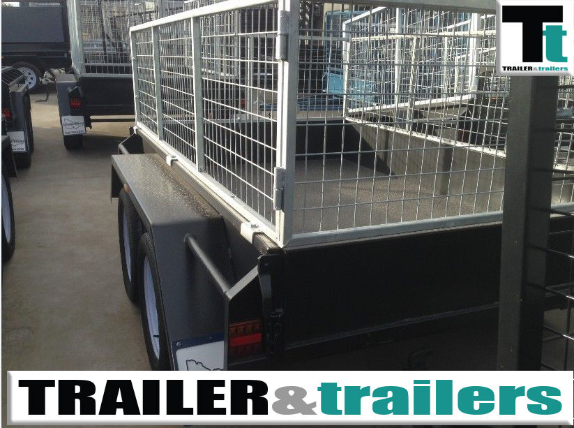 8x5 Tandem Box Trailer 2 Ft Cage - Rear Barn Doors for Sale in ...